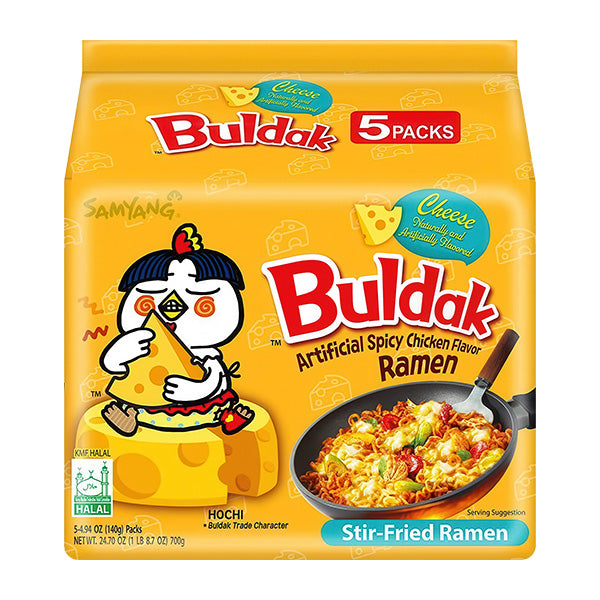 Buy Samyang Buldak Hot Chicken Ramyun Cheese 5x140g | UK Delivery ...